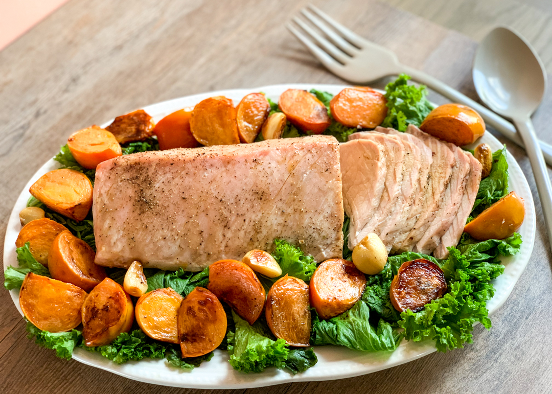 Pork with Persimmons and Mustard Greens | Recipes | Flying Fourchette