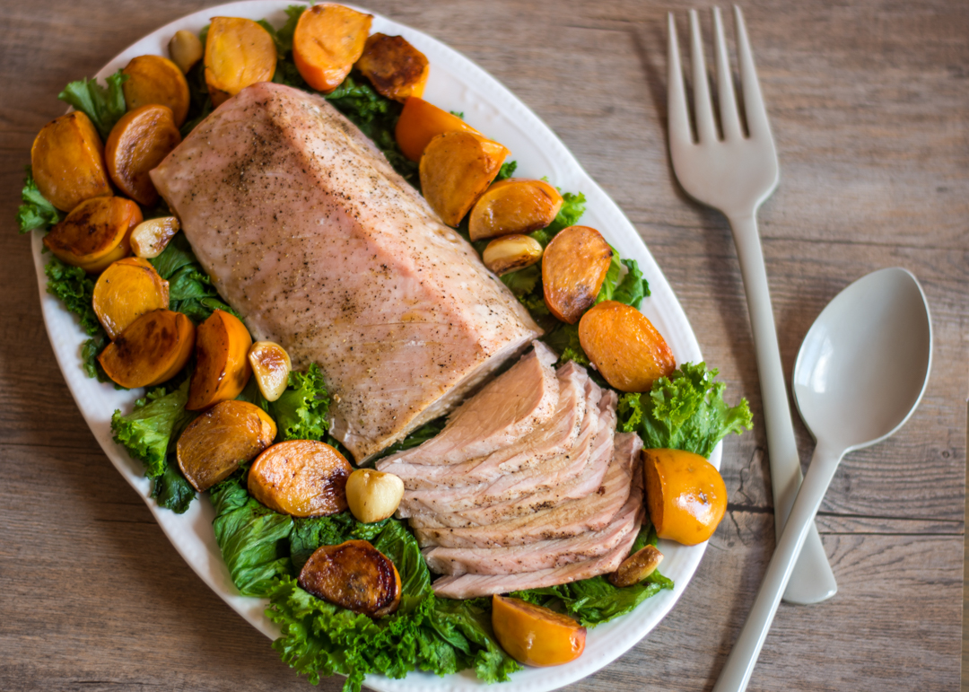 Pork with Persimmons and Mustard Greens | Recipes | Flying Fourchette